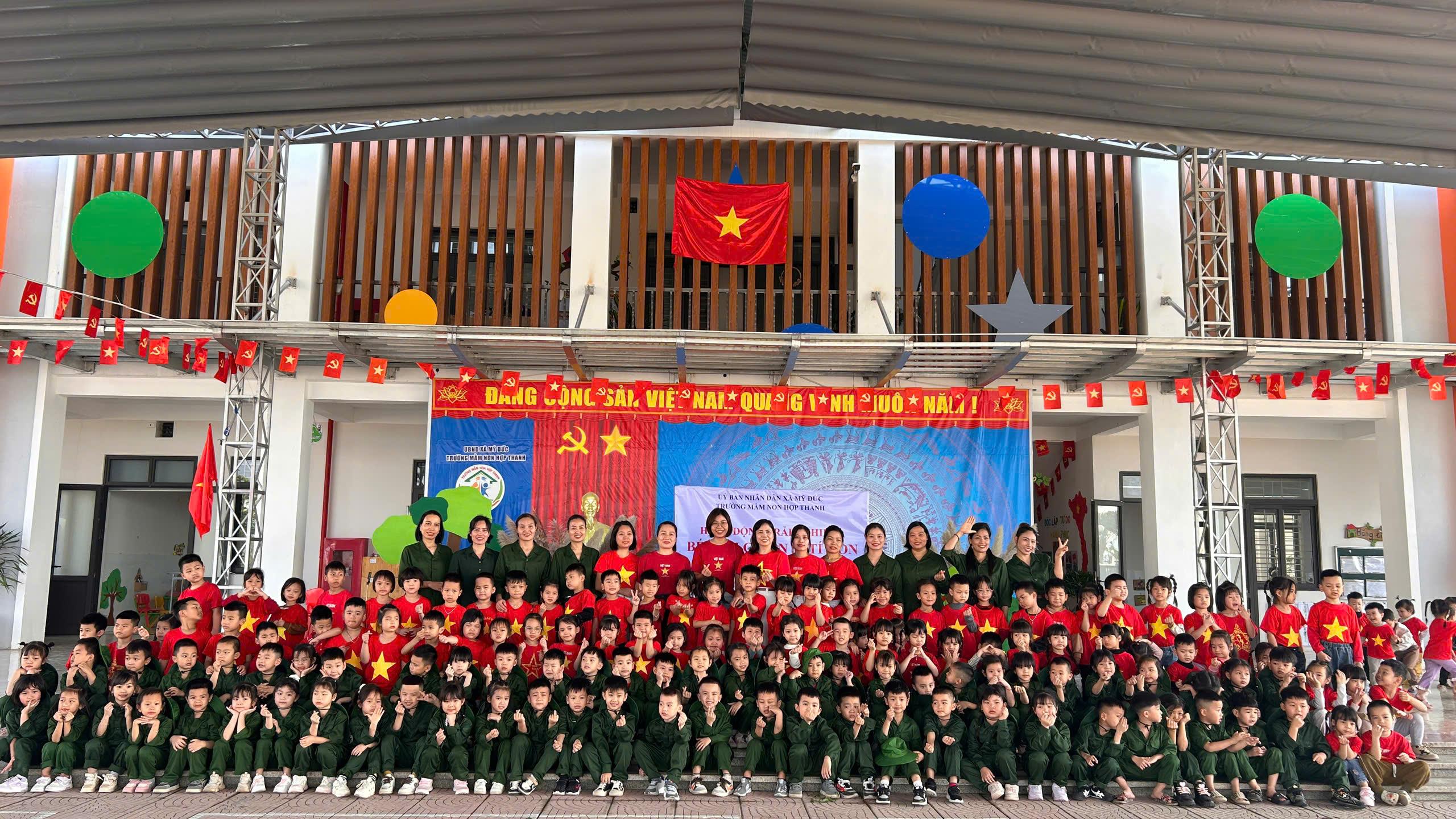 TRƯỜNG MẦM NON HỢP THANH TỔ CHỨC HOẠT ĐỘNG TRẢI NGHIỆM CHIẾN SĨ TÝ HON ...